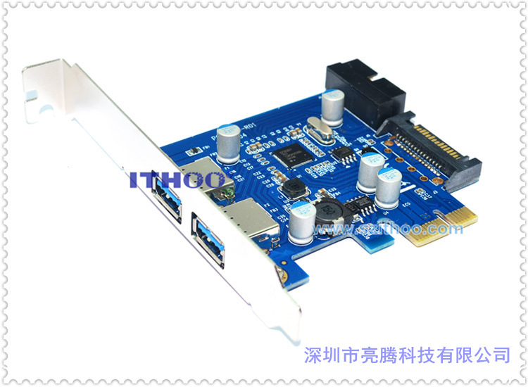 USB3.0扩展卡 转接卡前置20PIN/19针NEC 4口 upD720201 SATA接口 - 数码批发网